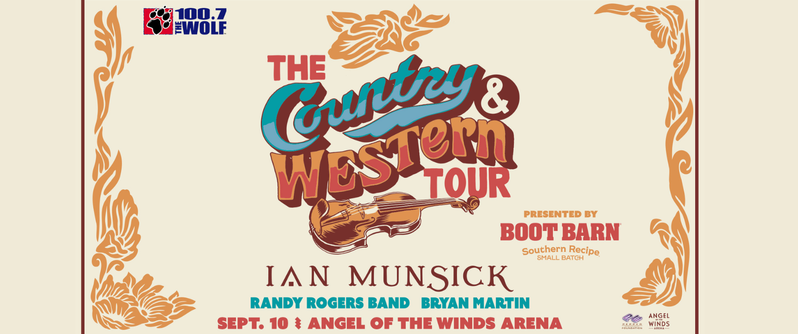 Ian Munsick The Country & WESTern Tour | Angel of the Winds Arena