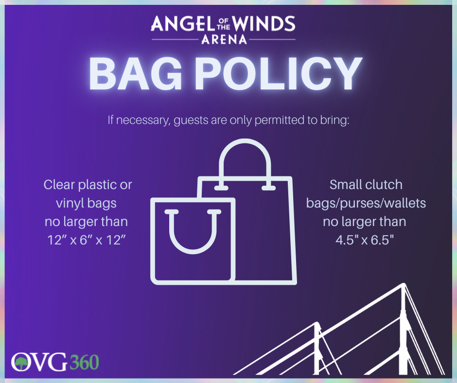 Bag Policy Angel Of The Winds Arena