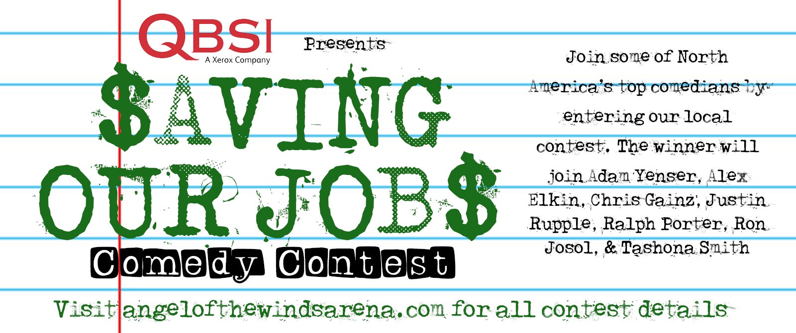 Saving Our Jobs Comedy Contest Presented by QBSI | Angel of the Winds Arena